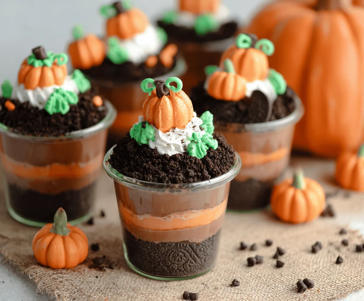 Pumpkin Patch Dirt Cups: Fun Halloween Treats!