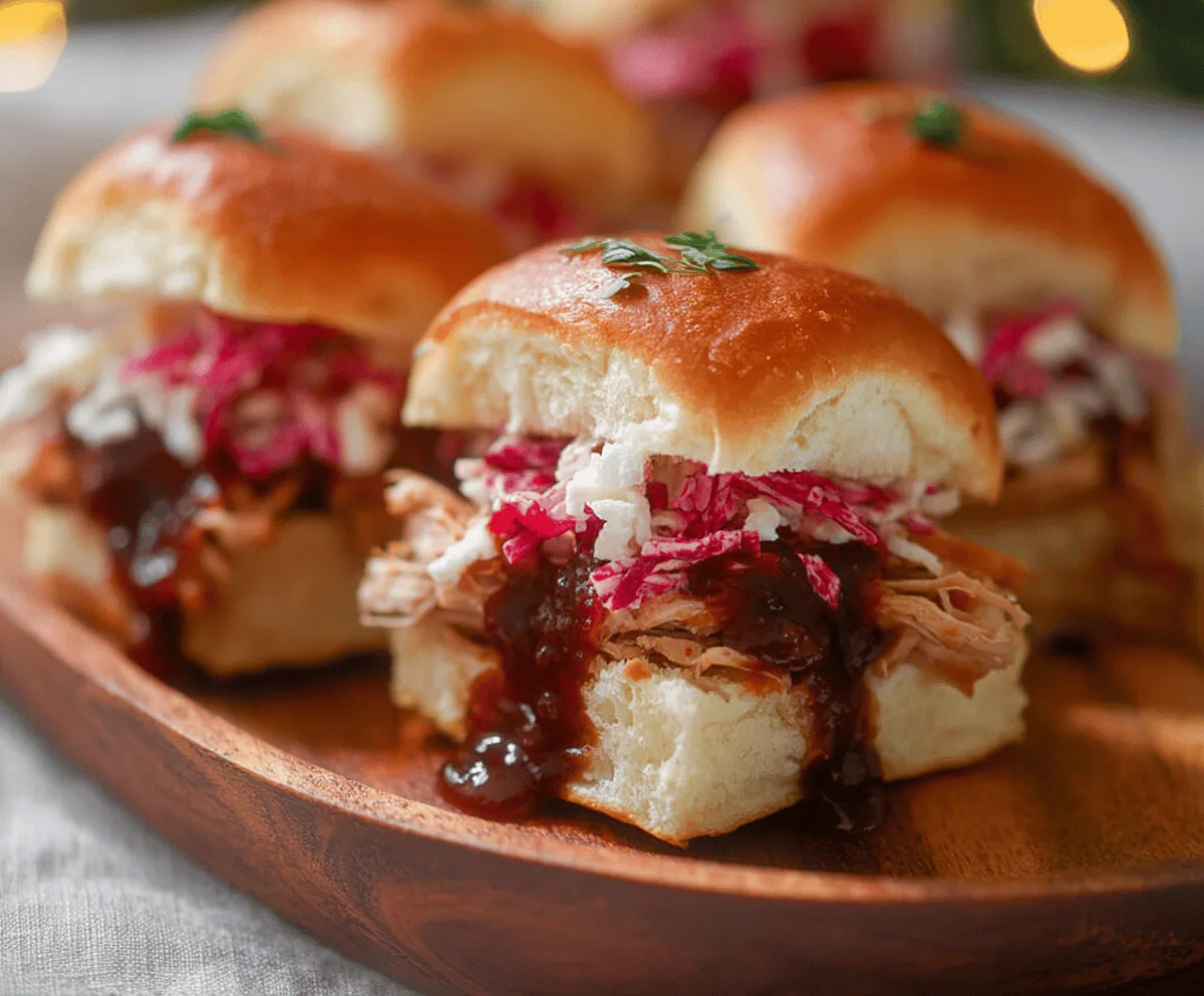 Easy Leftover Turkey Sliders with Cranberry BBQ