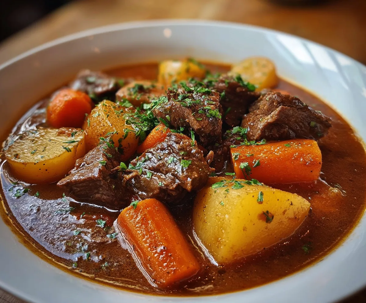 Hearty Beef Stew with Root Veggies
