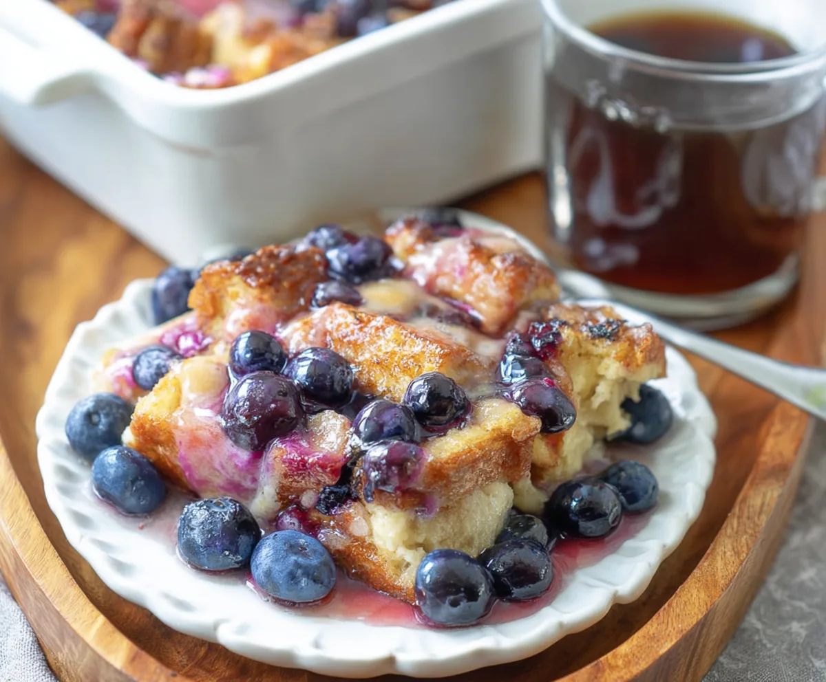 Easy Overnight Blueberry French Toast