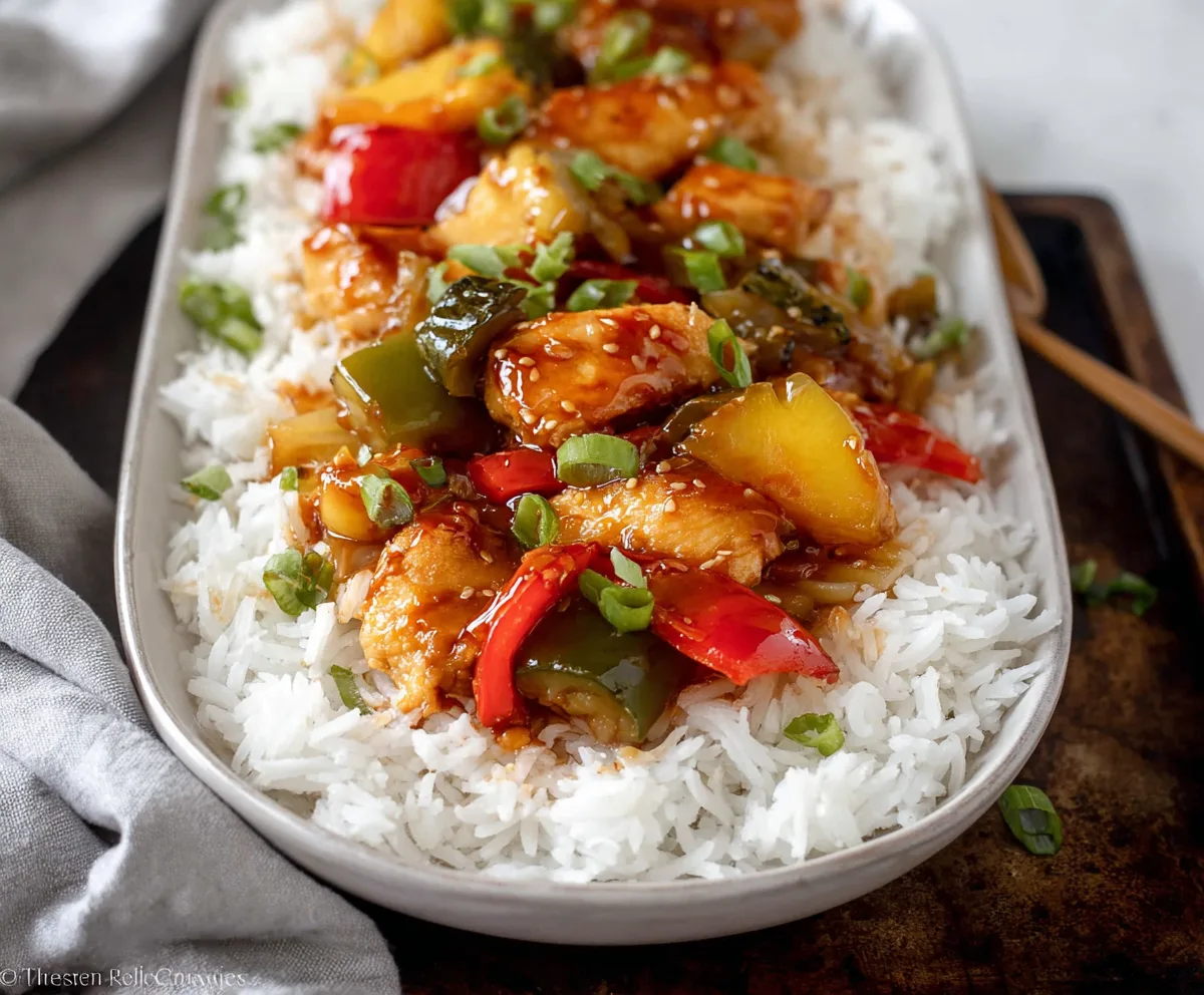 Easy Sheet Pan Sweet & Sour Chicken
